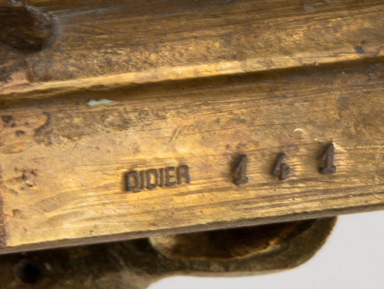 19th Century Bronze Gilded Fire Mantel Andirons Signed Didier ...