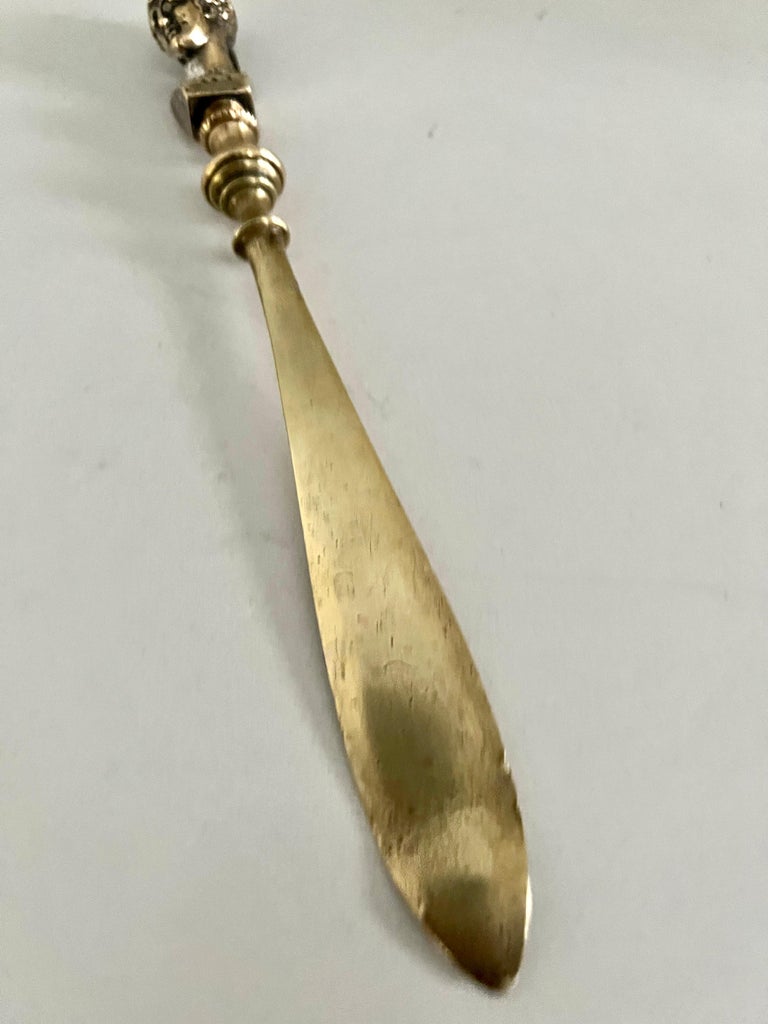19th Century Bronze Letter Opener with the Bust of a Lady For Sale at ...