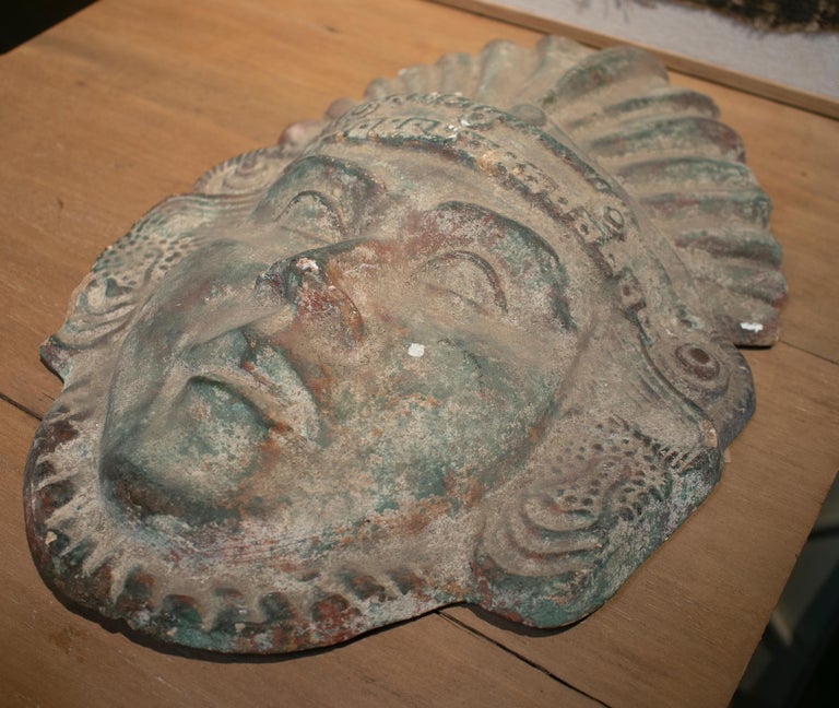 19th Century Bronze Mask Head of a Mexican Aztec at 1stDibs | aztec ...