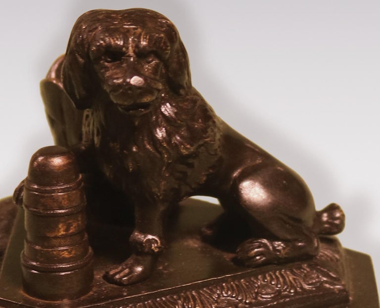 19th Century bronze Model of a Seated Spaniel For Sale at 1stDibs