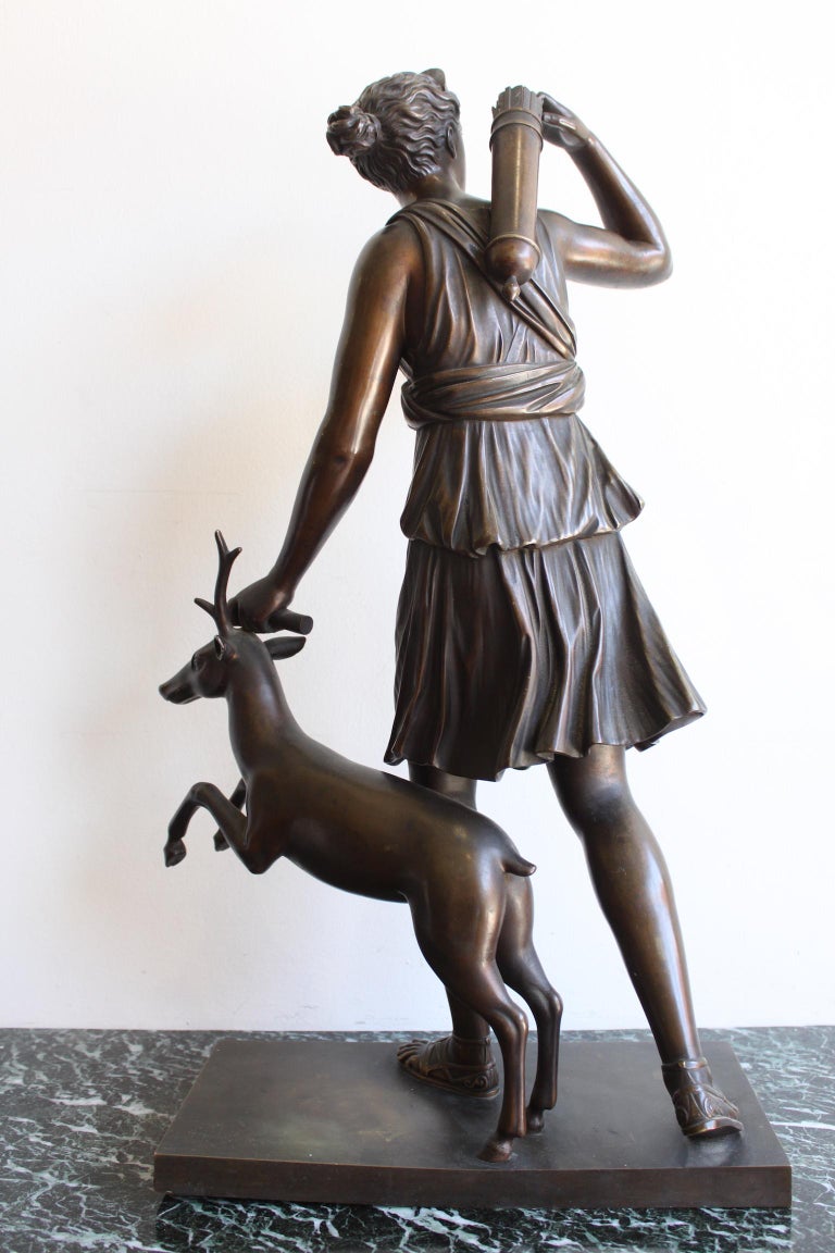 19th Century Bronze Sculpture of Diana the Huntress at 1stDibs