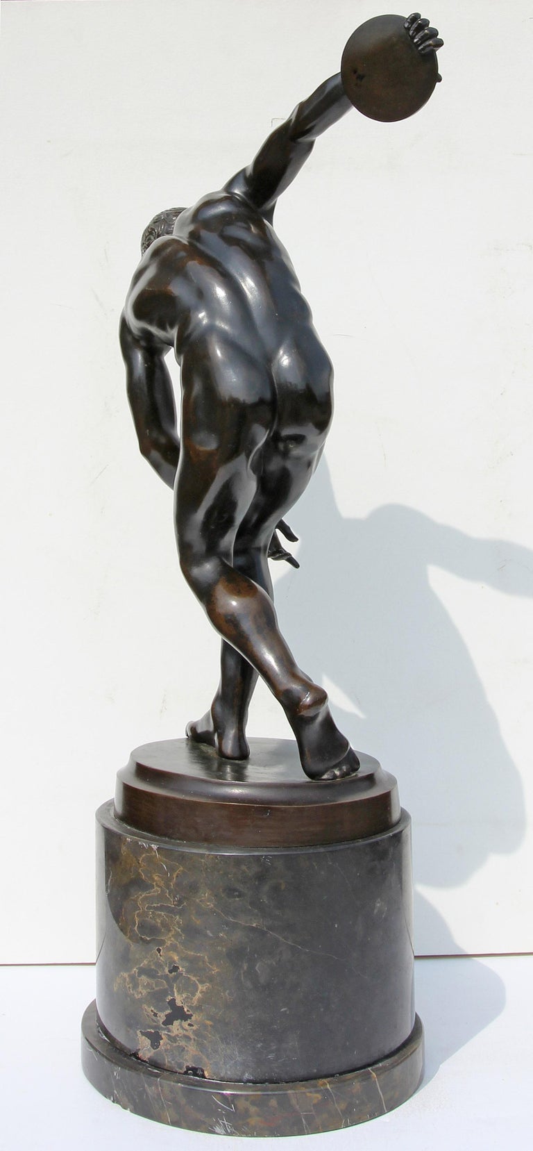 19th Century Bronze Sculpture "The Discus Thrower" at 1stDibs