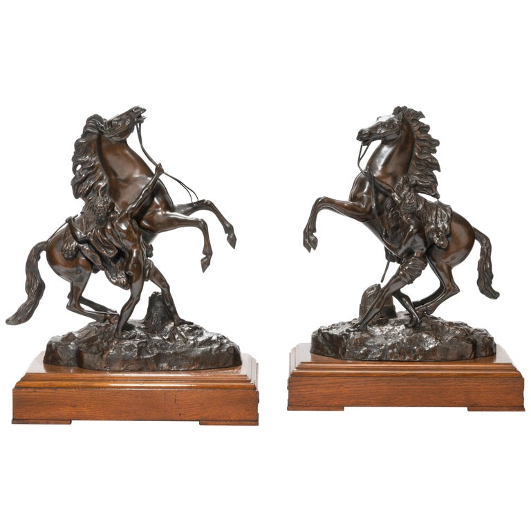 19th Century Bronze Sculptures of the Marly Horses at 1stDibs