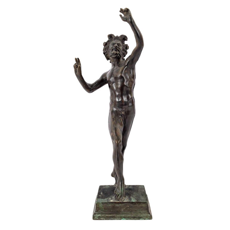 19th Century Bronze Statue of a Faun For Sale at 1stDibs