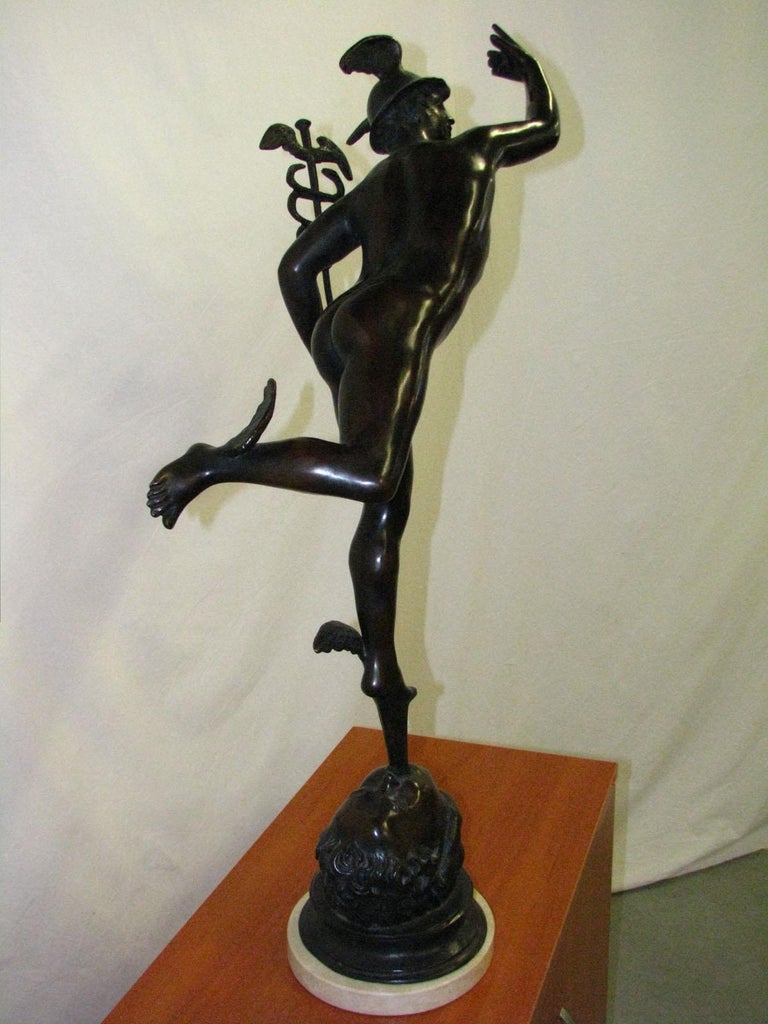 19th Century Bronze Statue of the Flying Mercury after Giovanni da ...