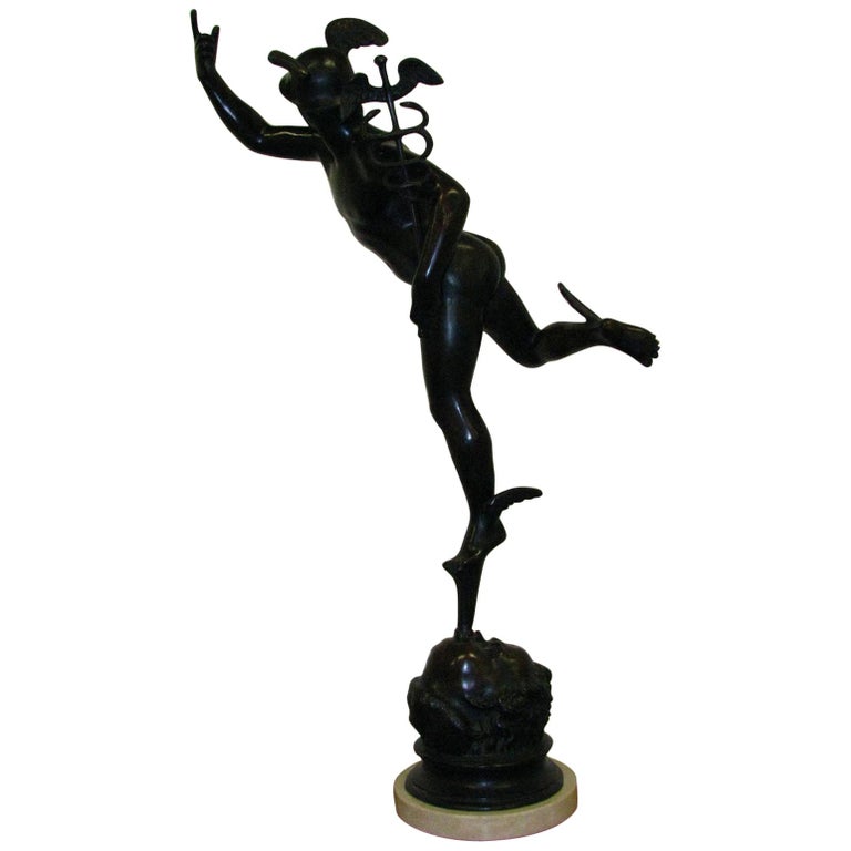 19th Century Bronze Statue of the Flying Mercury after Giovanni da ...
