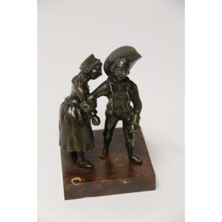 19th Century Bronze Study of a Merry Young Couple Dancing, Italian ...