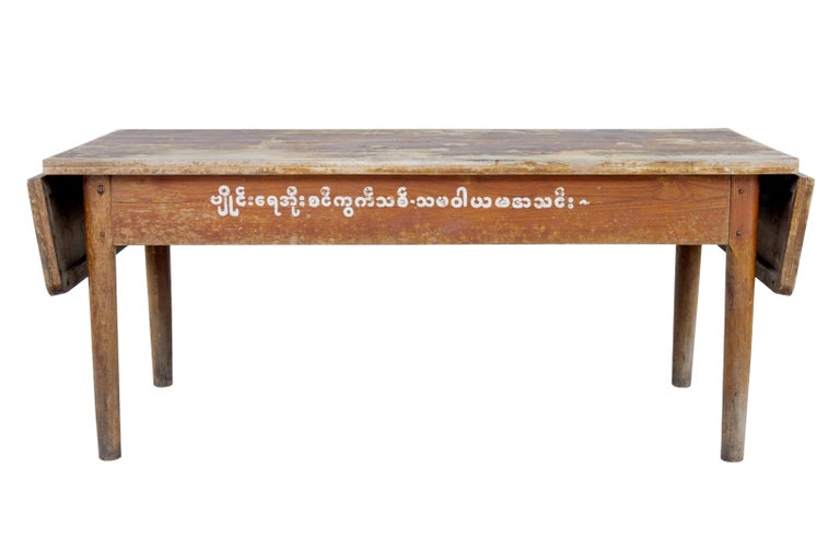 19th Century Burmese Painted Teak Village Table For Sale at 1stDibs