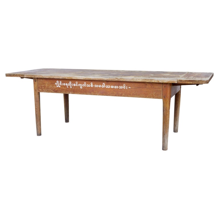 19th Century Burmese Painted Teak Village Table For Sale at 1stDibs