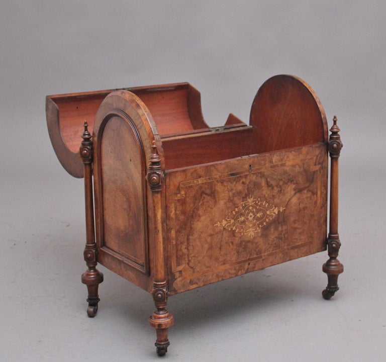 19th Century Burr Walnut and Marquetry Cellarette For Sale at 1stDibs
