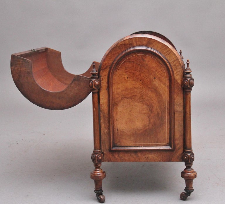 19th Century Burr Walnut and Marquetry Cellarette For Sale at 1stDibs