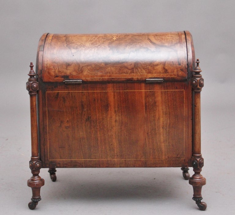 19th Century Burr Walnut and Marquetry Cellarette For Sale at 1stDibs
