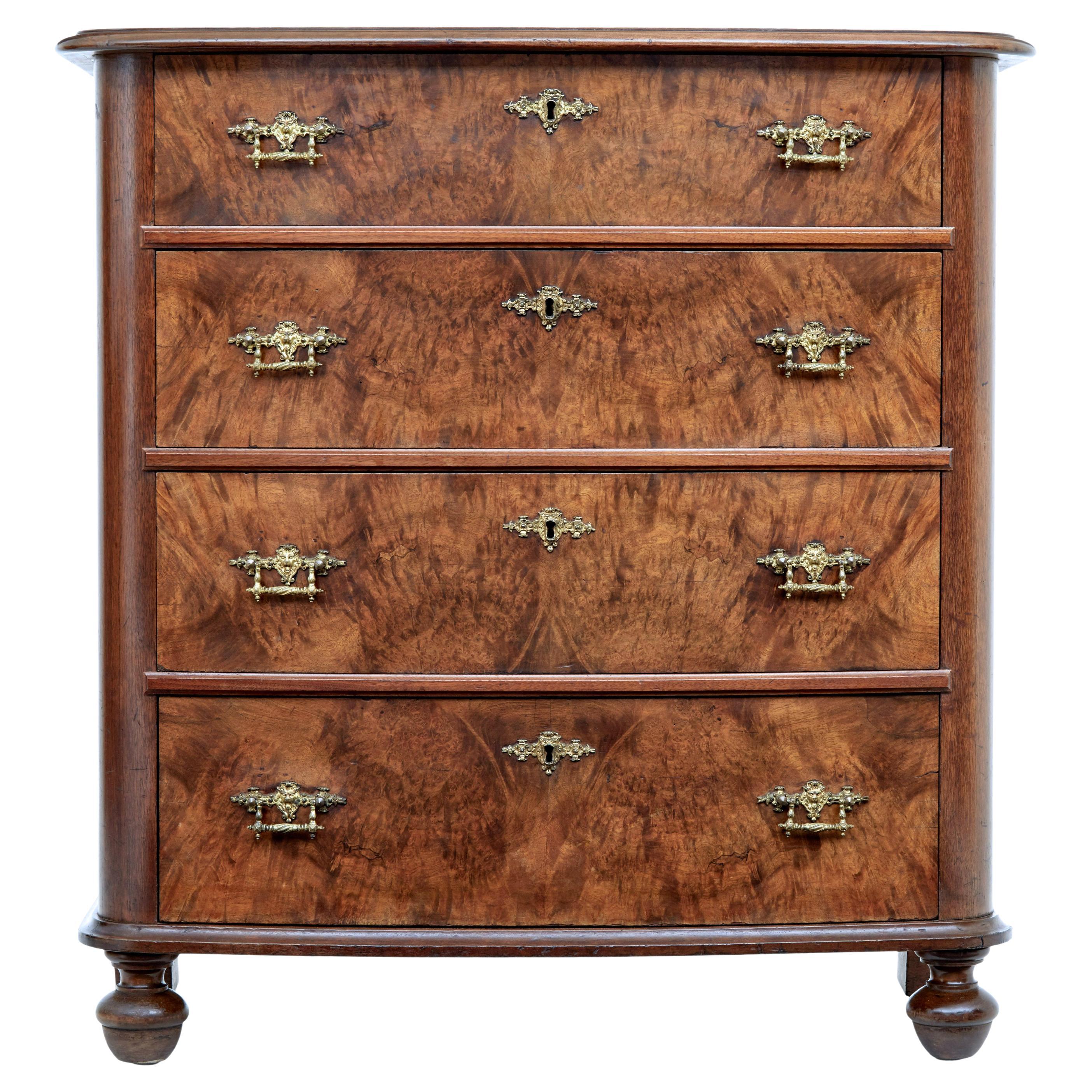 19th Century Continental Walnut Chest of Drawers For Sale at 1stDibs