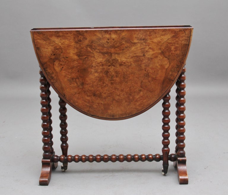 19th Century Burr Walnut Sutherland Table at 1stDibs