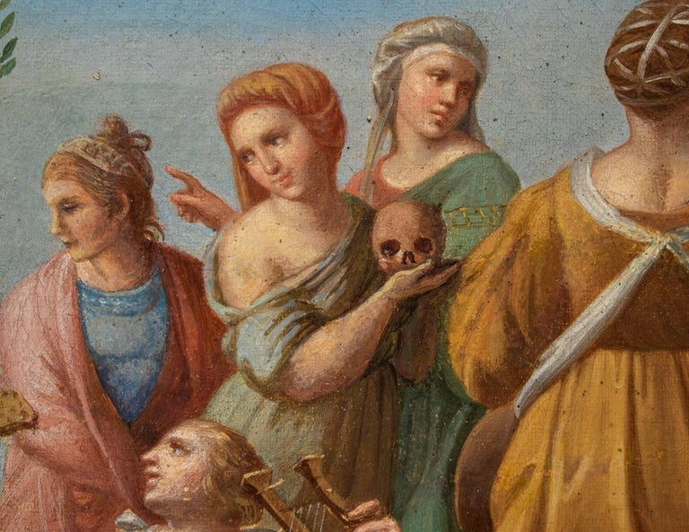 19th Century, by Raffaello Sanzio Painting Parnassus Oil Canvas at 1stDibs