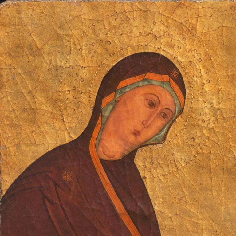 19th Century Byzantine School - 'Christ Pantocrator with Mary and St ...