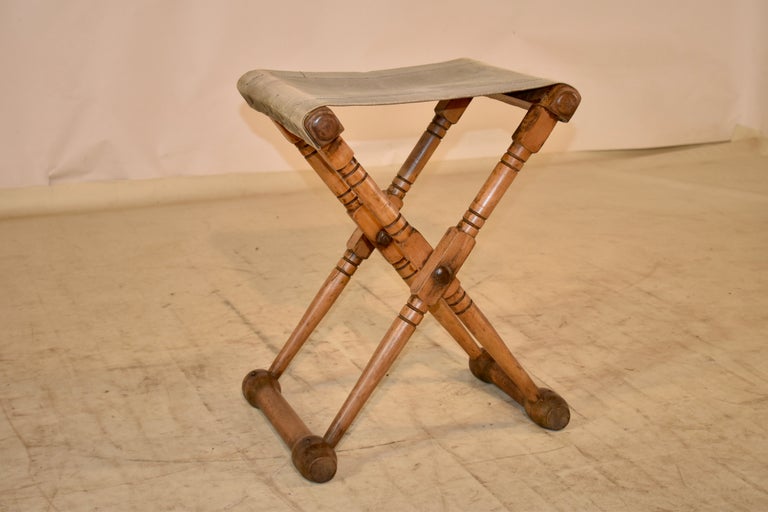 19th Century Campaign Folding Stool For Sale at 1stDibs