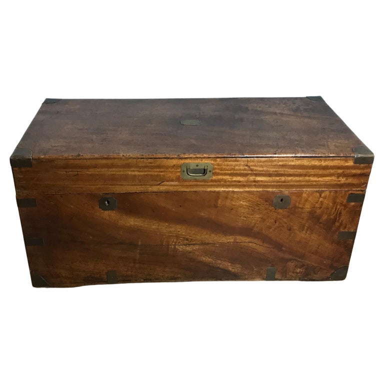 19th Century Camphor Wood Campaign Travelling Chest at 1stDibs