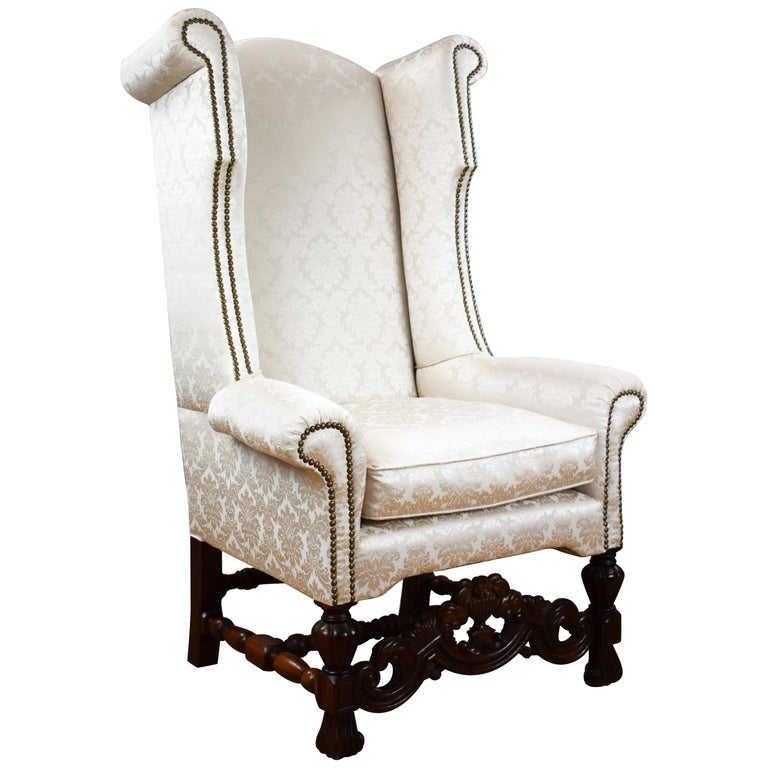 19th Century Carolean Style Wing Back Armchair For Sale at 1stDibs ...