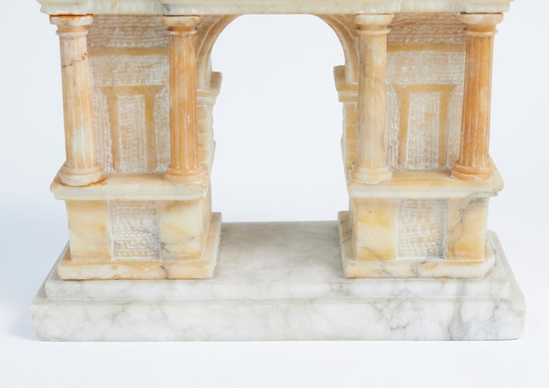 19th Century Carved Alabaster Grand Tour Model of Titus Arch in Rome at ...