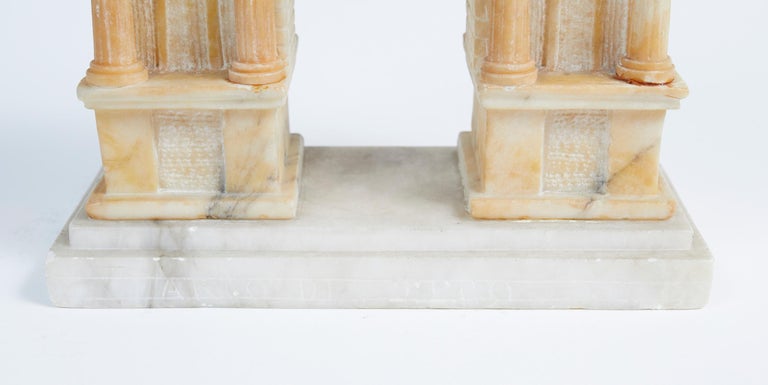 19th Century Carved Alabaster Grand Tour Model of Titus Arch in Rome at ...