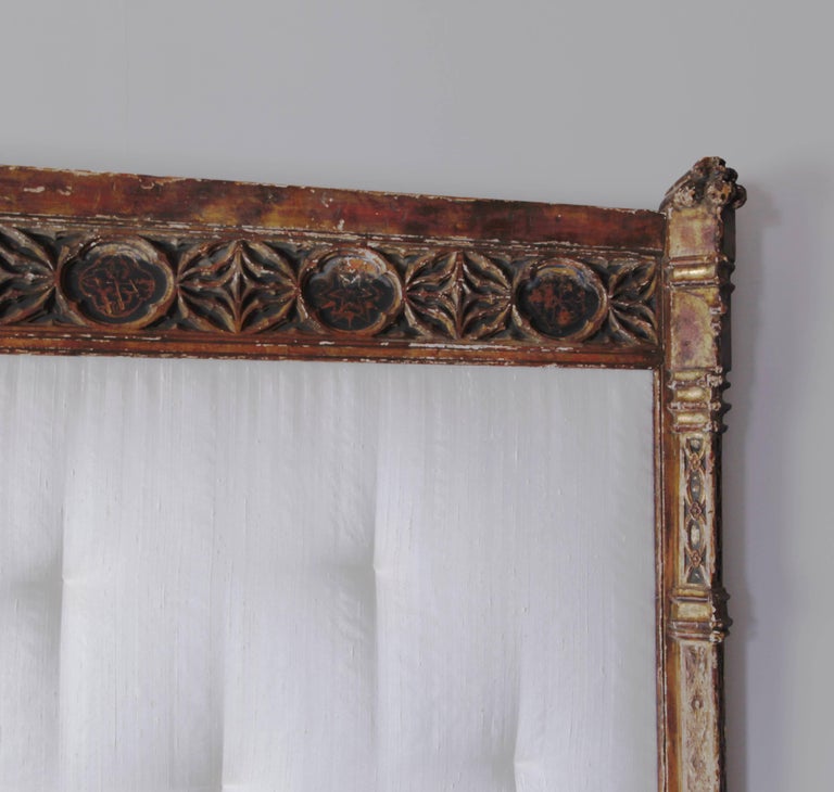 19th Century Carved and Gilt Neo-Gothic King Sized Headboard at 1stDibs