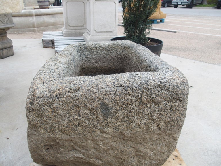 19th Century Carved and Weathered French Granite Trough from Brittany ...