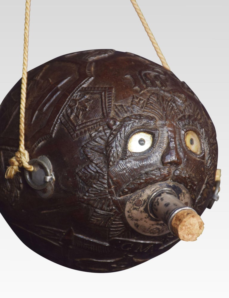 19th Century Carved Bug Bear Coconut Flask For Sale at 1stDibs | how to ...