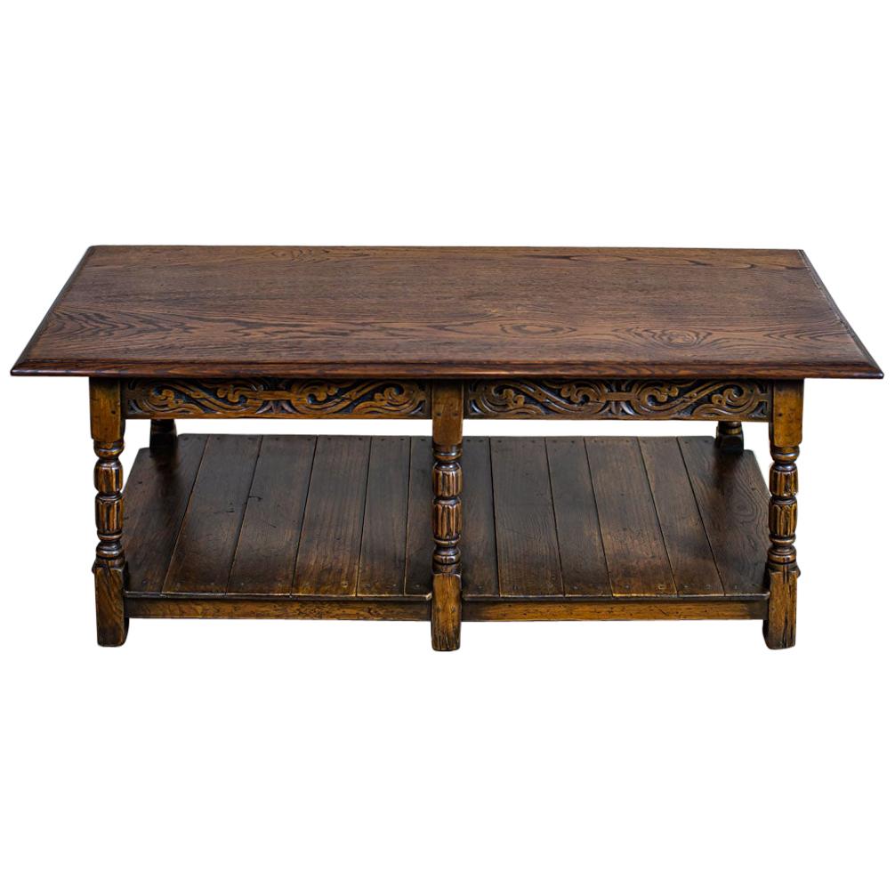 19th Century Carved Oak Table with Grotesque Faces For Sale at 1stDibs ...