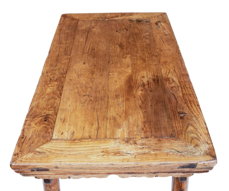 19th Century Carved Elm Occasional Table For Sale at 1stDibs