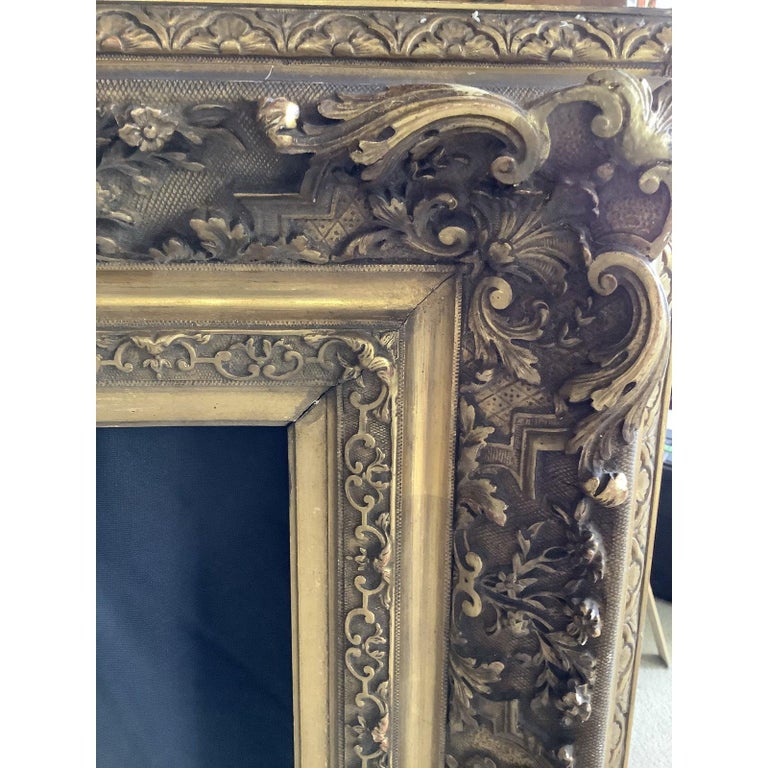 19th Century Carved Frame with Gilding and Water Gilding For Sale at ...