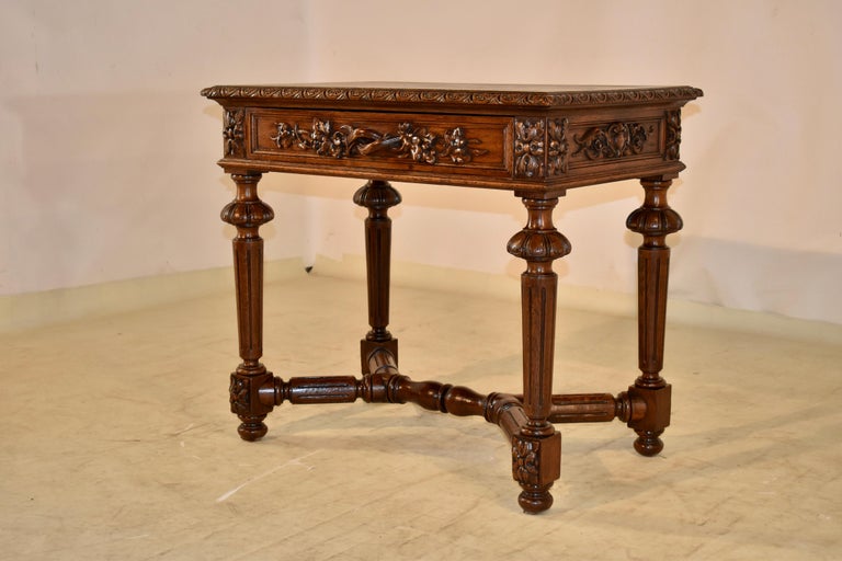19th Century Carved French Side Table For Sale at 1stDibs