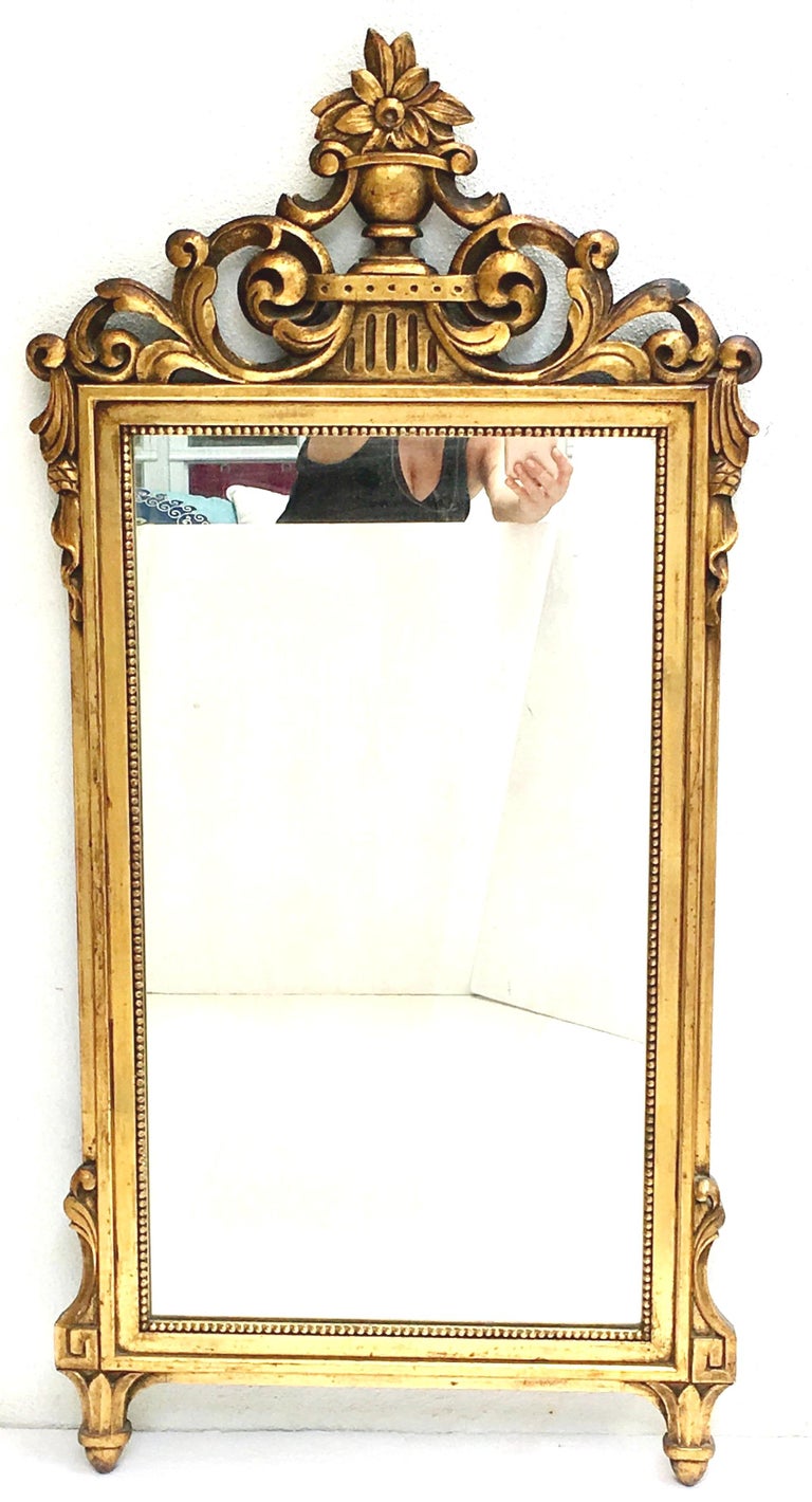 19th Century Hand Carved Gold Gilt Wood French Regency Style Mirror For ...