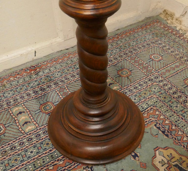 19th Century Carved Mahogany Pedestal Torchere For Sale at 1stDibs
