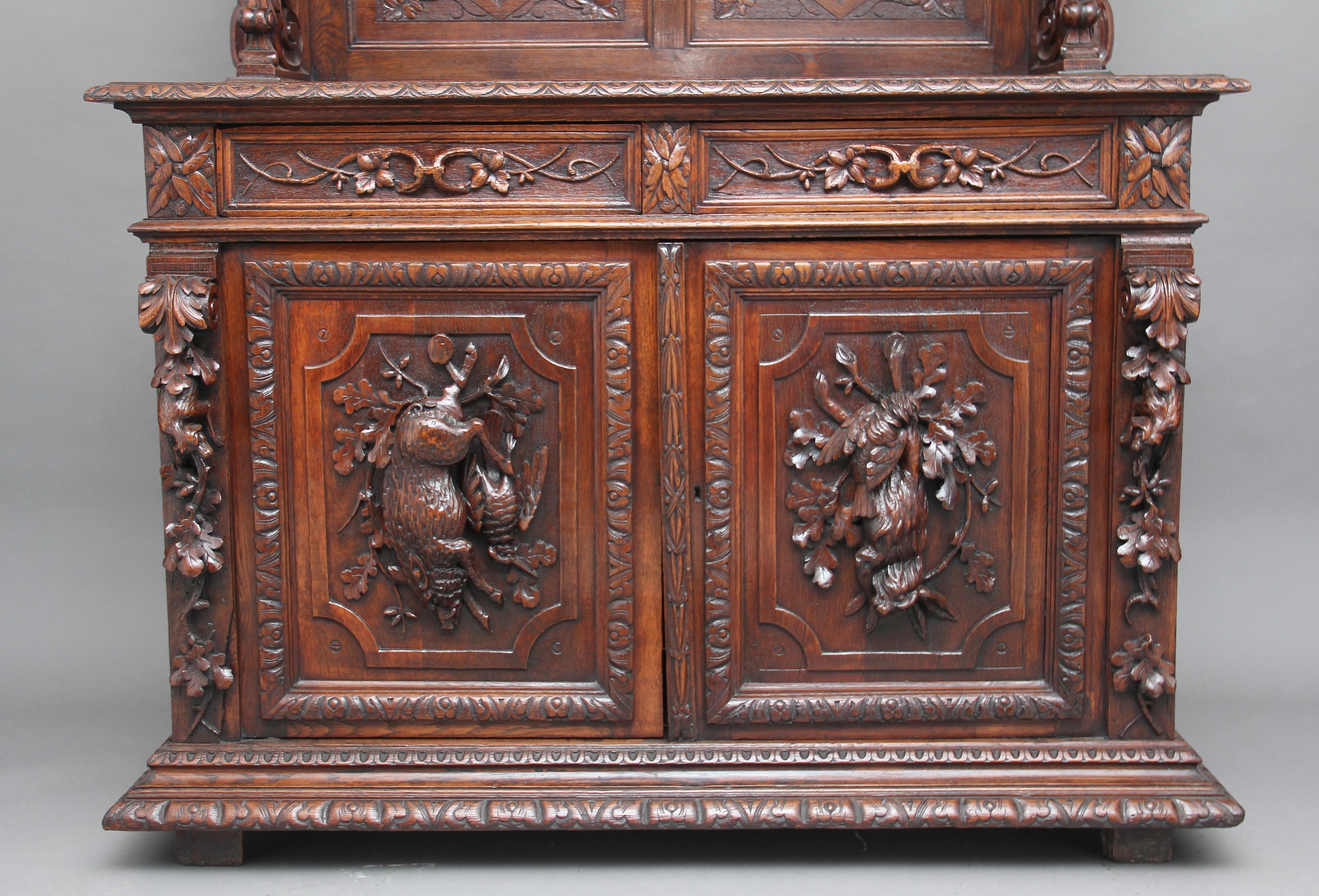 19th Century Carved Oak Buffet at 1stDibs