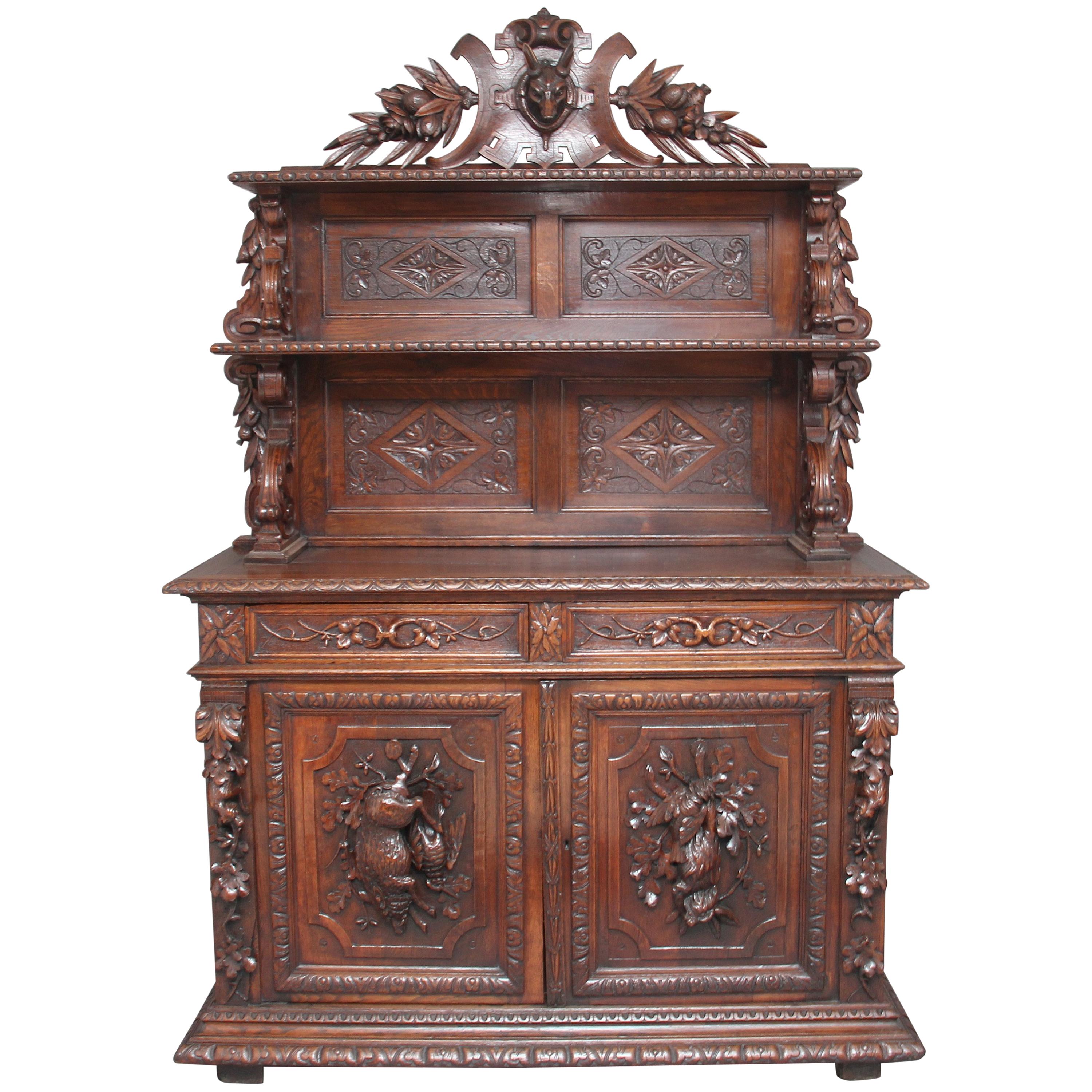 19th Century Carved Oak Buffet at 1stDibs