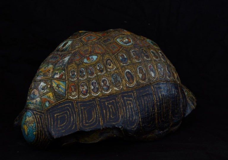 19th-century Carved, Painted and Gilt tortoise shell, 'the Cosmic ...