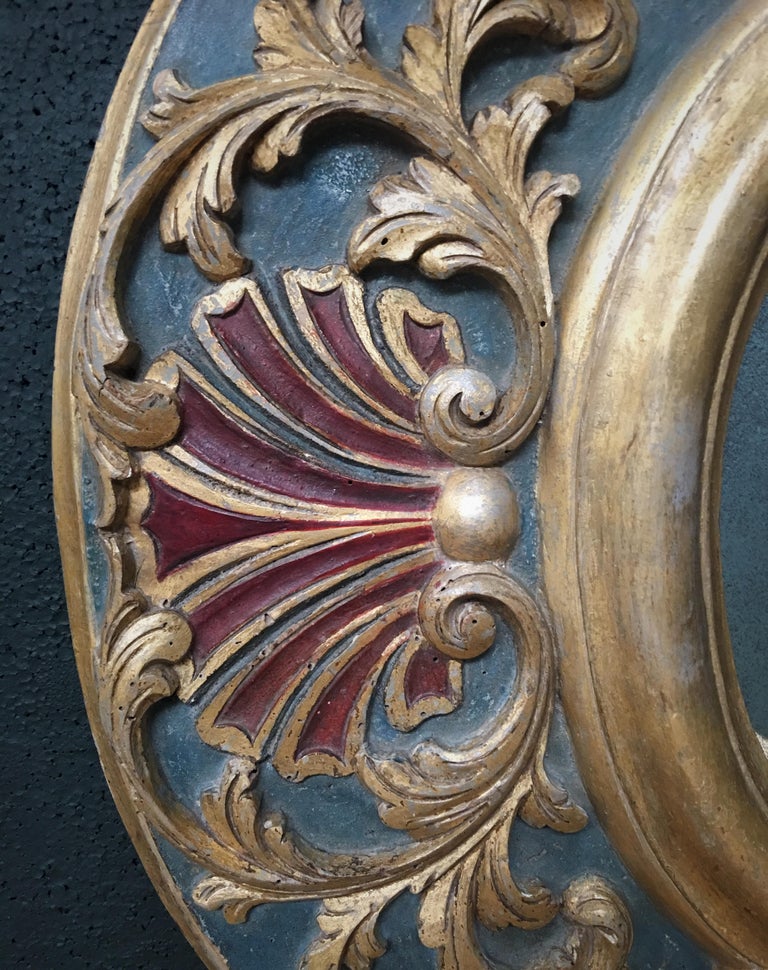 19th Century Carved Wood Gothic Style Mirror For Sale at 1stDibs