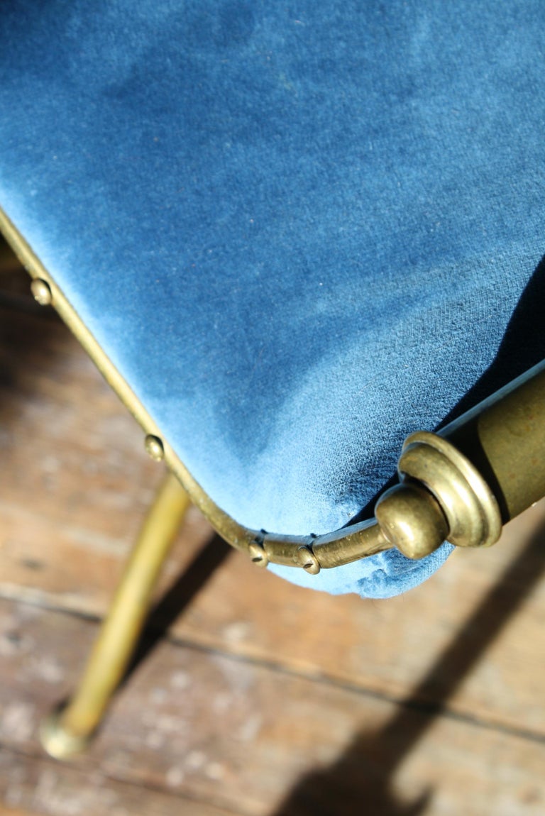 19th Century Cast and Tubular Brass Adjustable Velvet Music Cello Stool ...