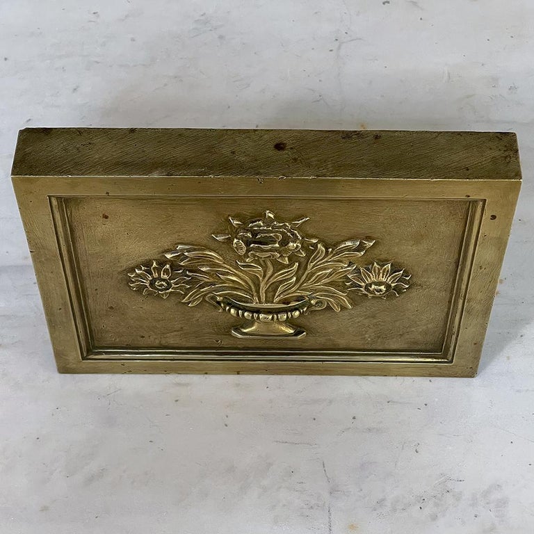 19th Century Cast Bronze Decorative Masonry Plaque For Sale at 1stDibs
