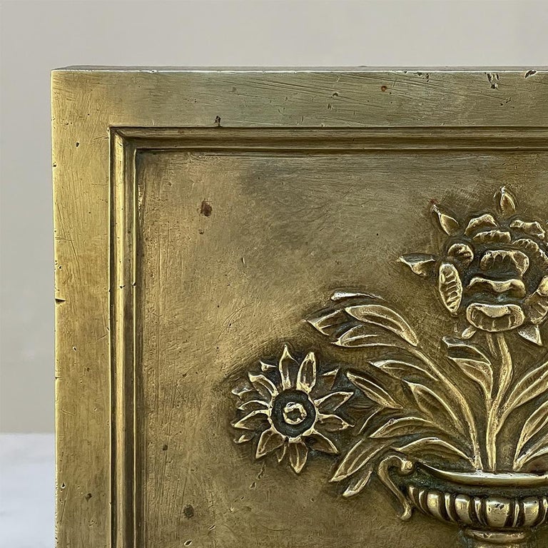 19th Century Cast Bronze Decorative Masonry Plaque For Sale at 1stDibs