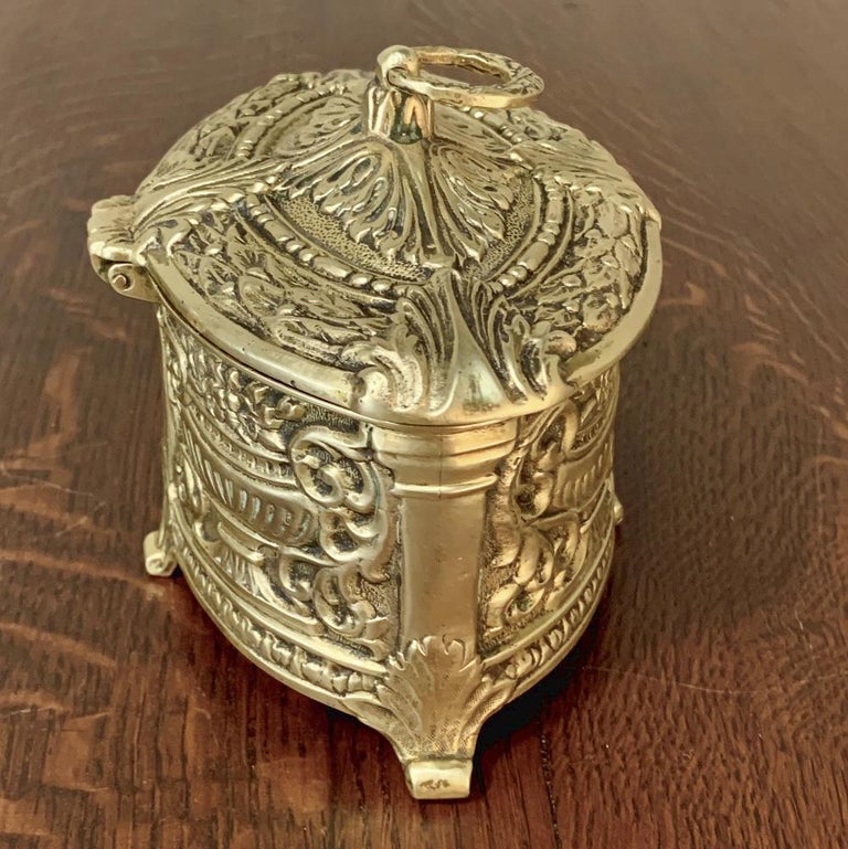 19th Century Cast Bronze Jewelry Box at 1stDibs