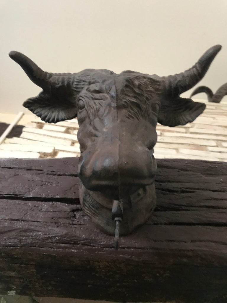 19th Century Cast Iron Bull's Head from a Butcher Shop Trade Sign at ...