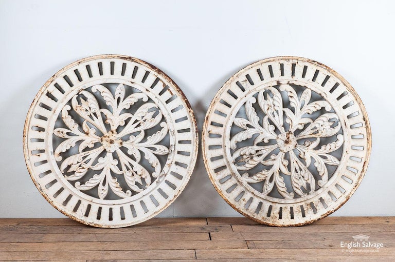 19th Century Cast Iron Foliate Roundels For Sale at 1stDibs