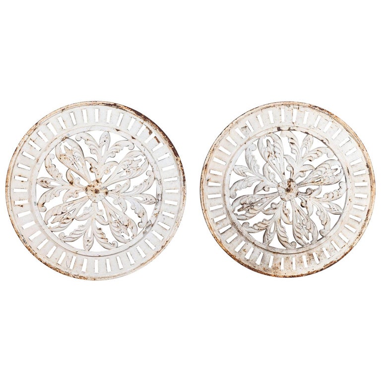 19th Century Cast Iron Foliate Roundels For Sale at 1stDibs