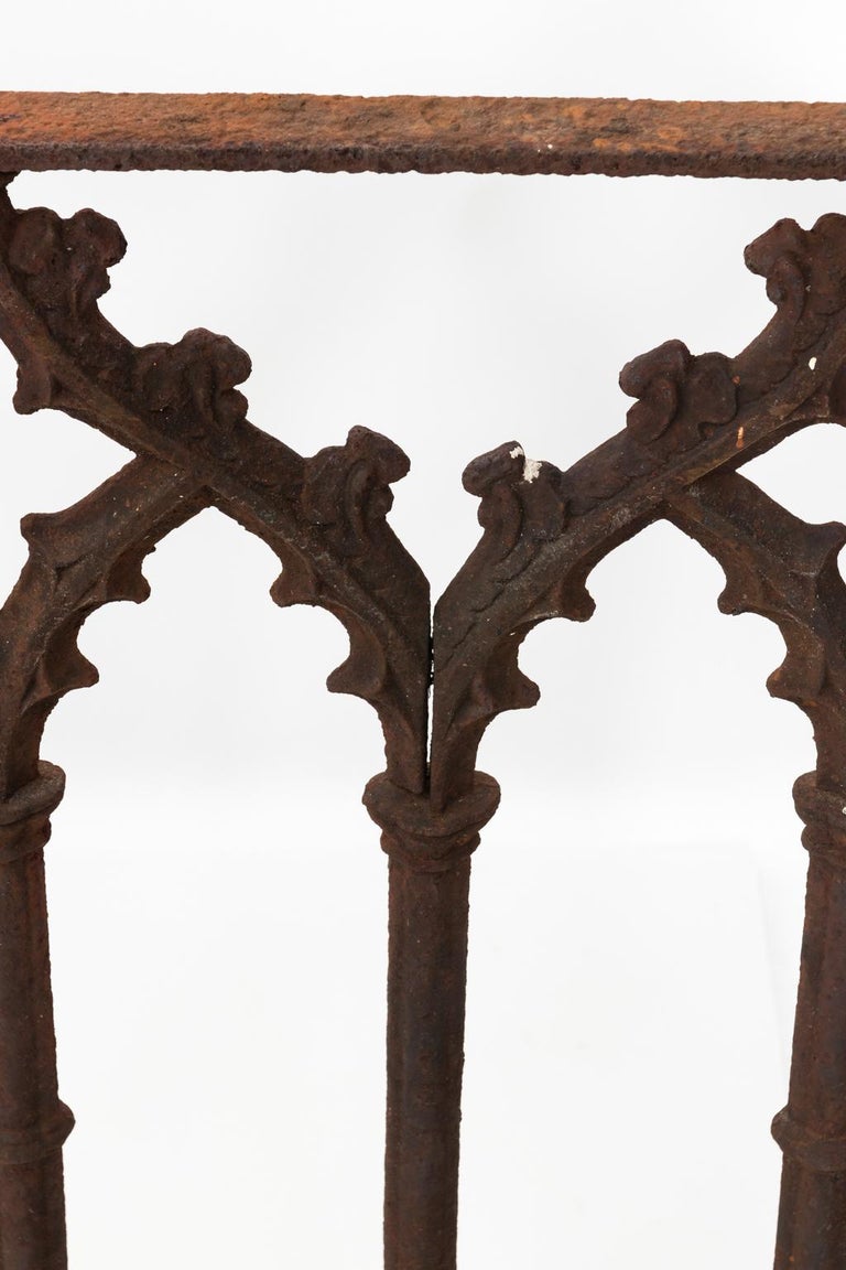 19th Century Cast Iron Gothic Fence Panels at 1stDibs