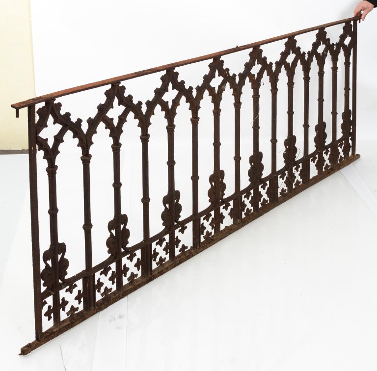 19th Century Cast Iron Gothic Fence Panels at 1stDibs