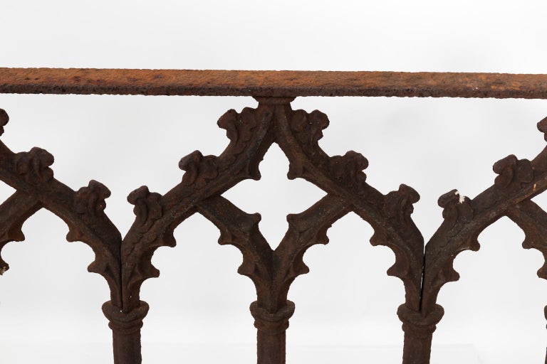 19th Century Cast Iron Gothic Fence Panels at 1stDibs