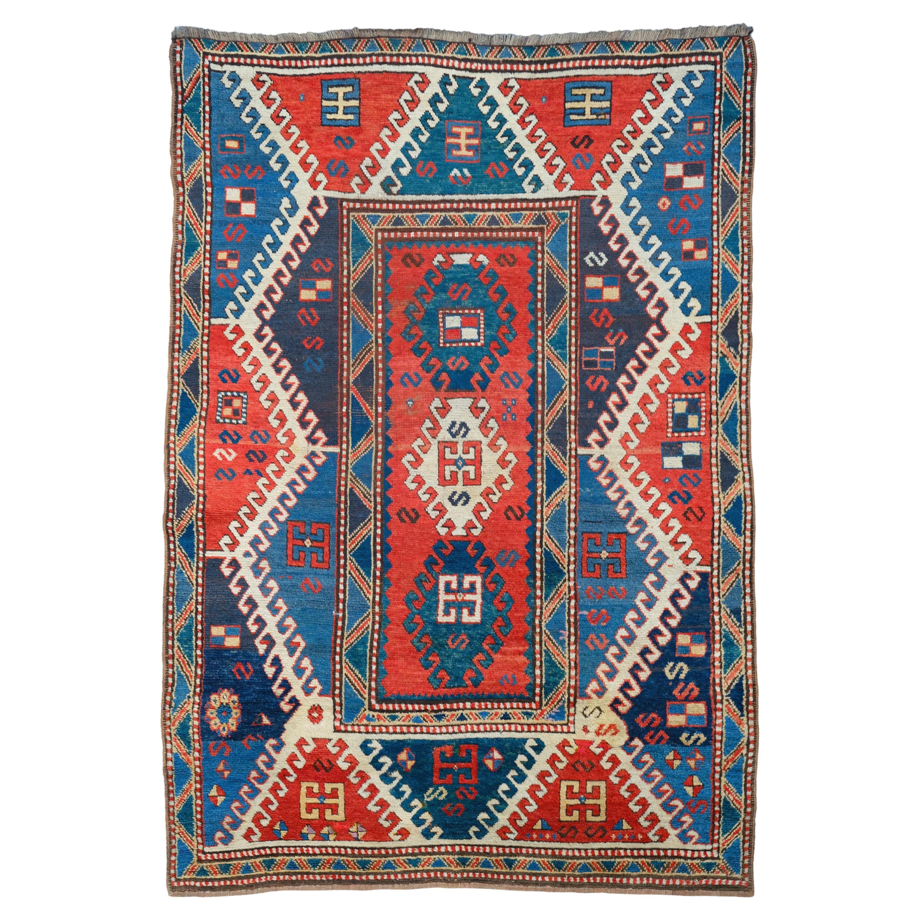 Antique Bordjalou Rug - 19th Century Caucasian Bordjalou Rug, Caucasian ...