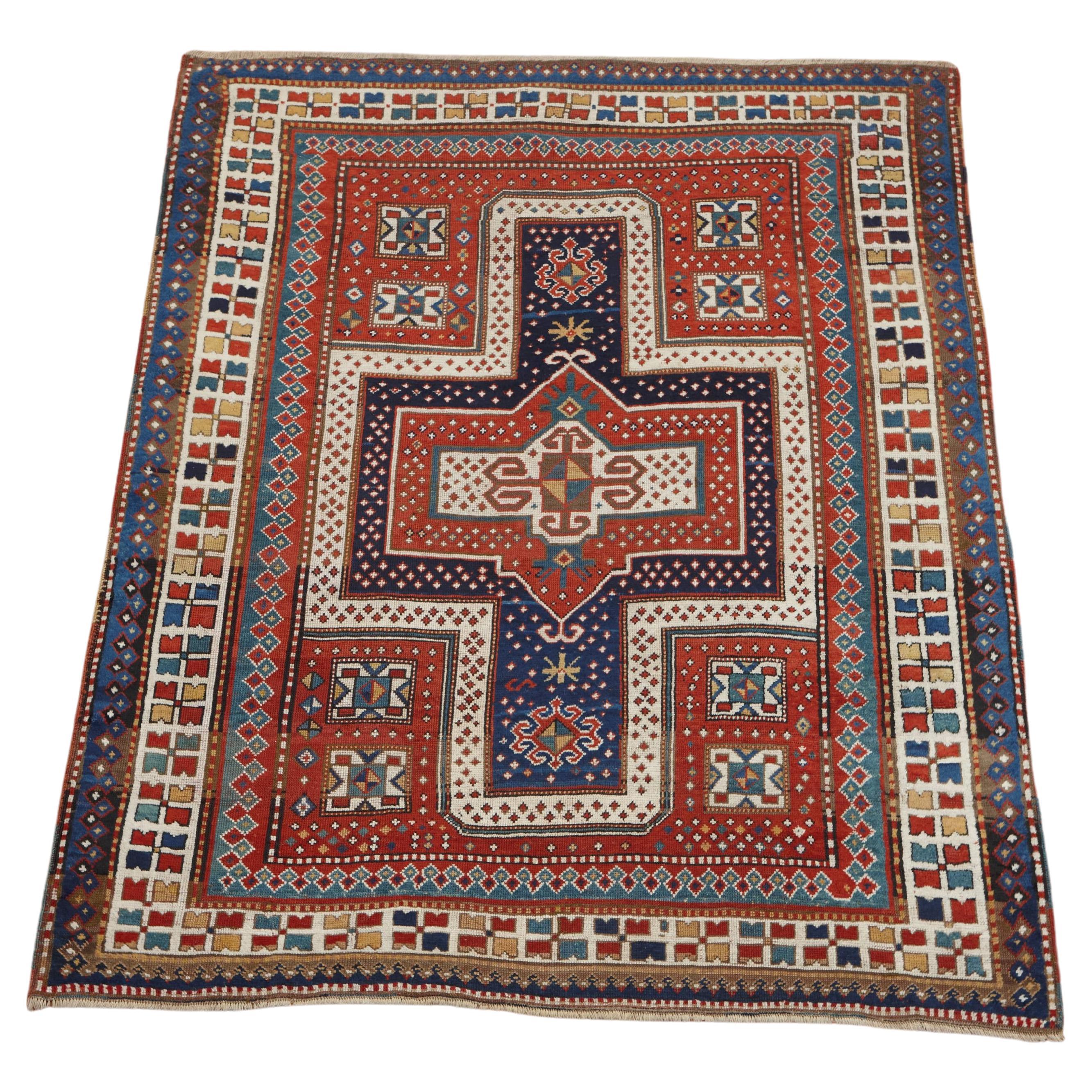 19th Century Caucasian Karachov Kazak Carpet (6'2" x 7'3" - 188 x 220 ...